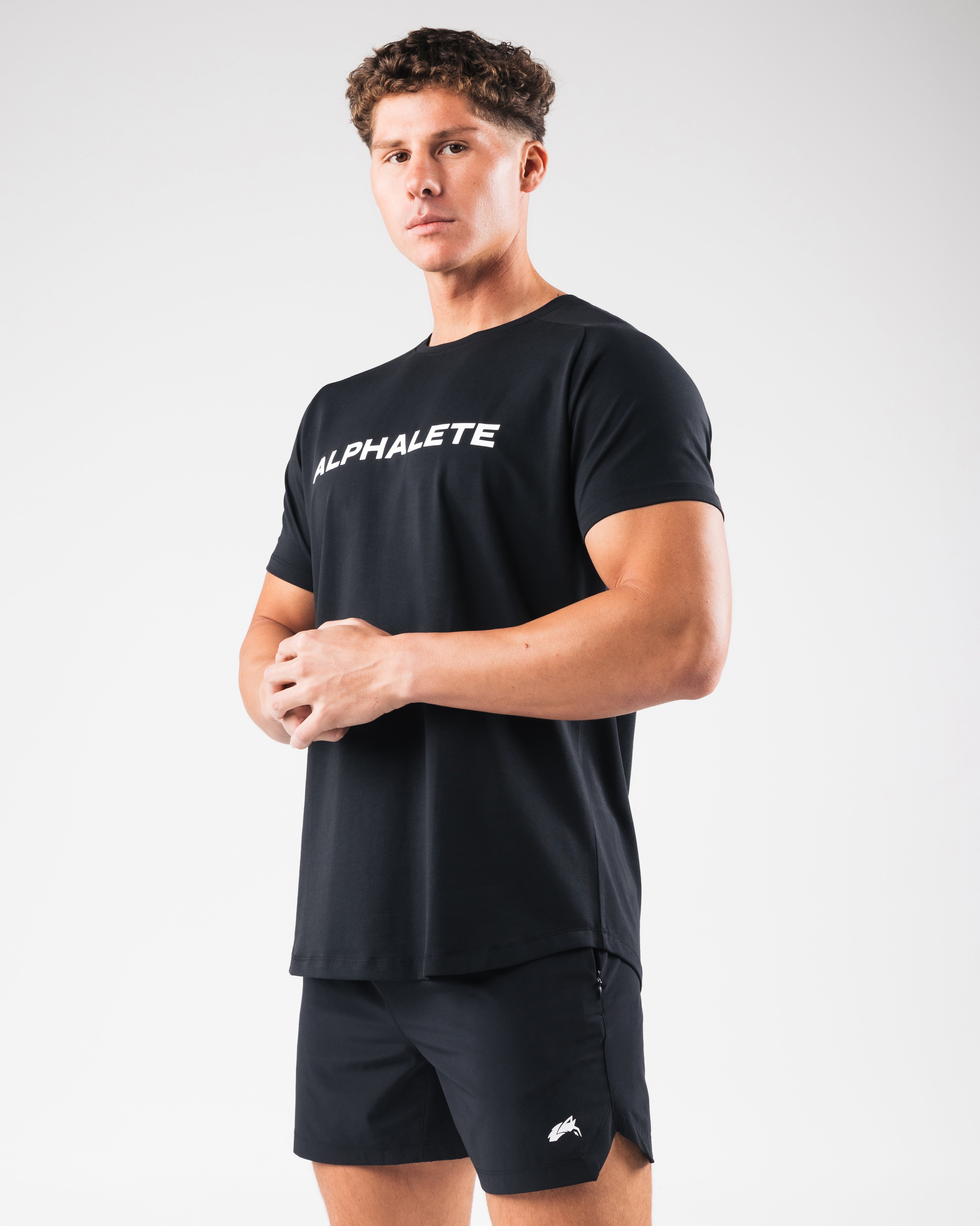 Core Tee - Black / White – Alphalete Athletics UK