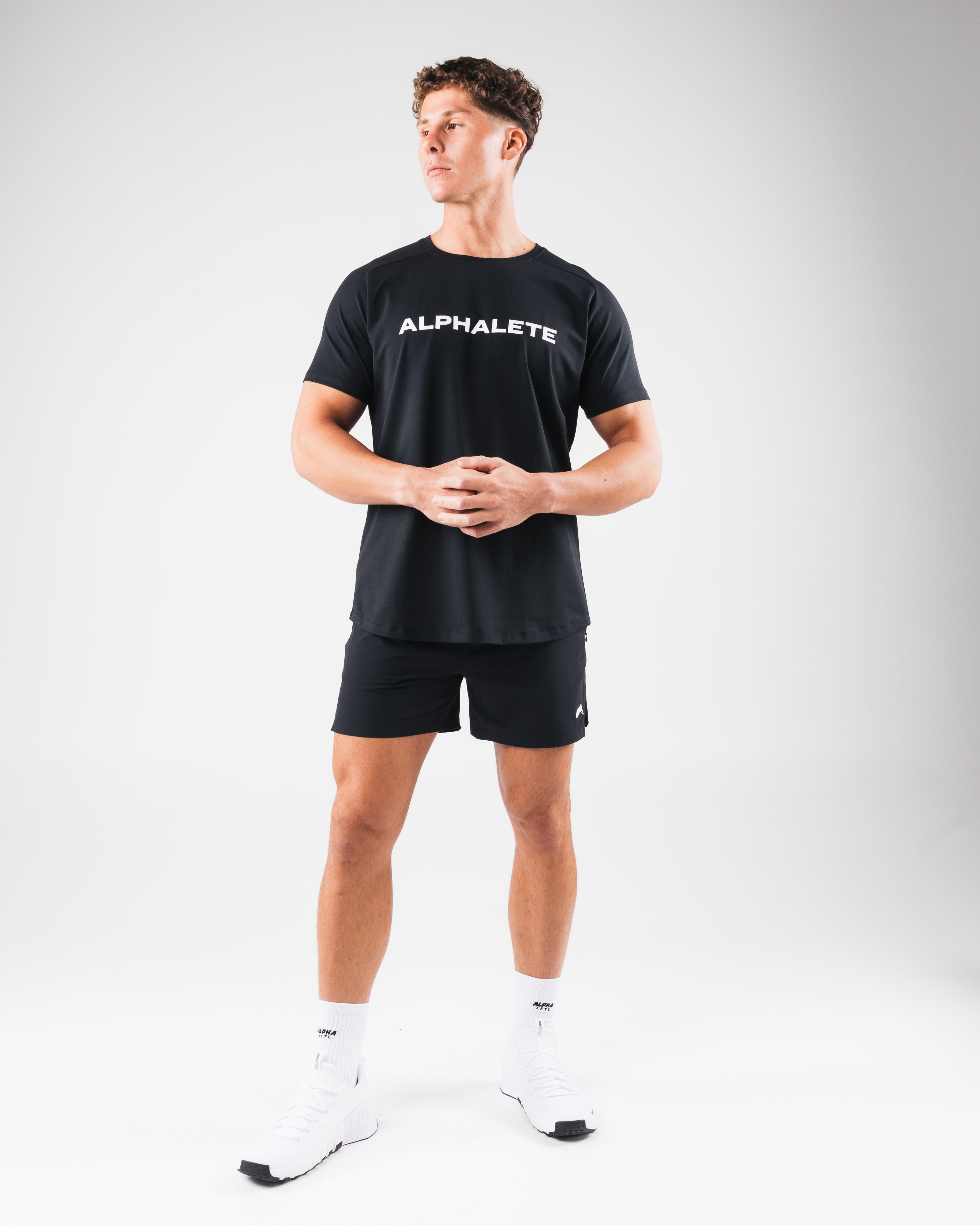 Core Tee - Black / White – Alphalete Athletics UK