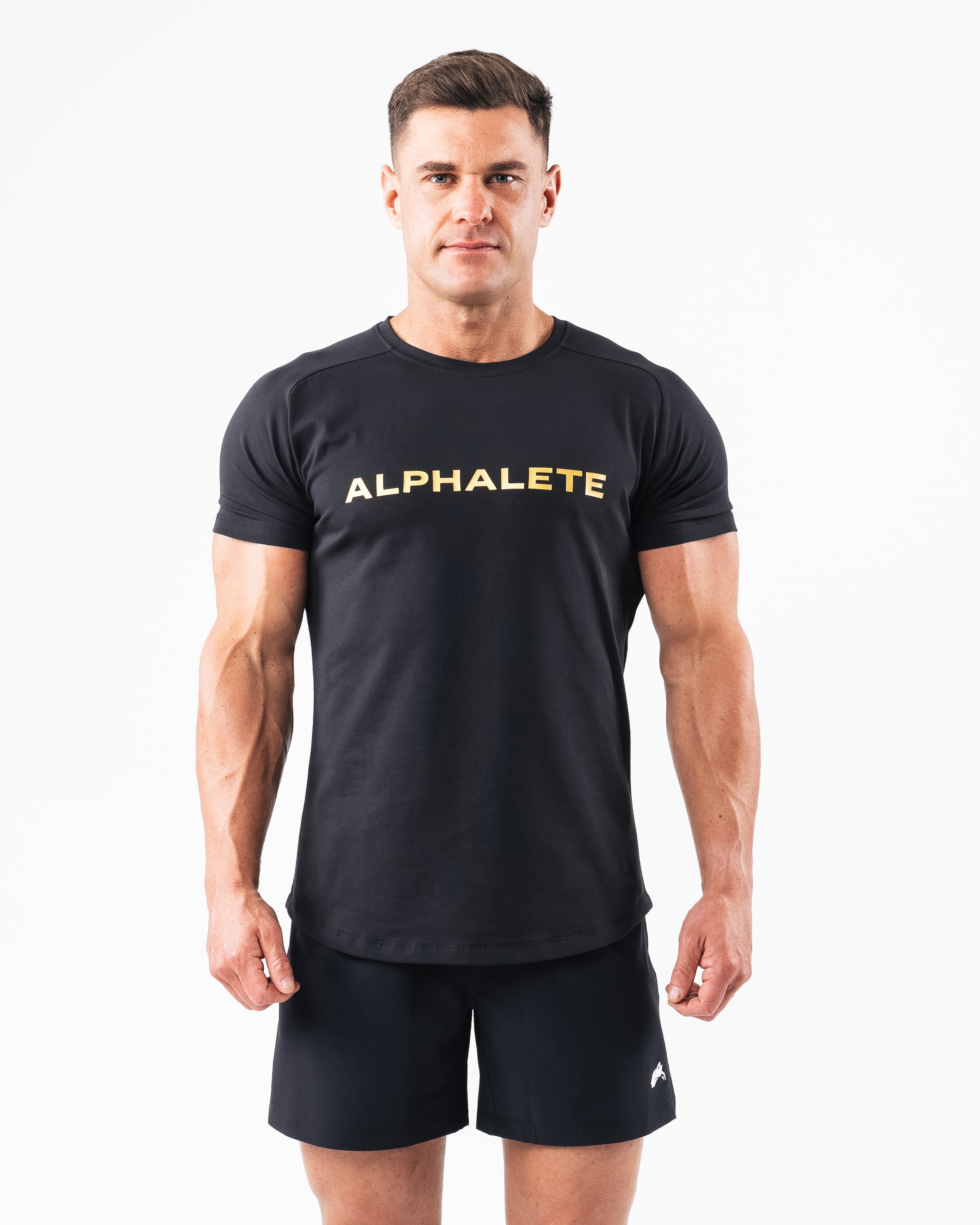 Core Tee - Black / Gold – Alphalete Athletics UK