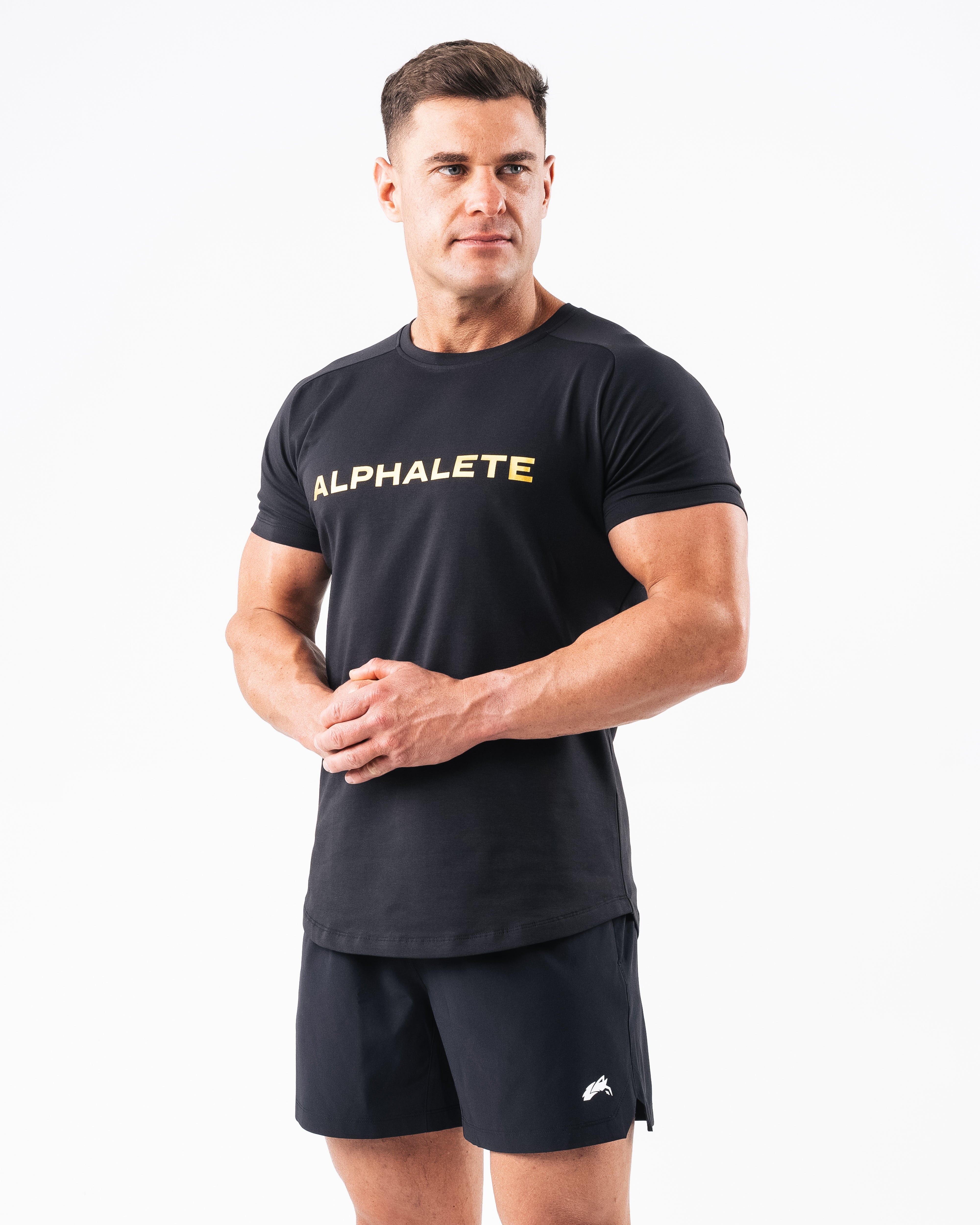Core Tee - Black / Gold – Alphalete Athletics UK