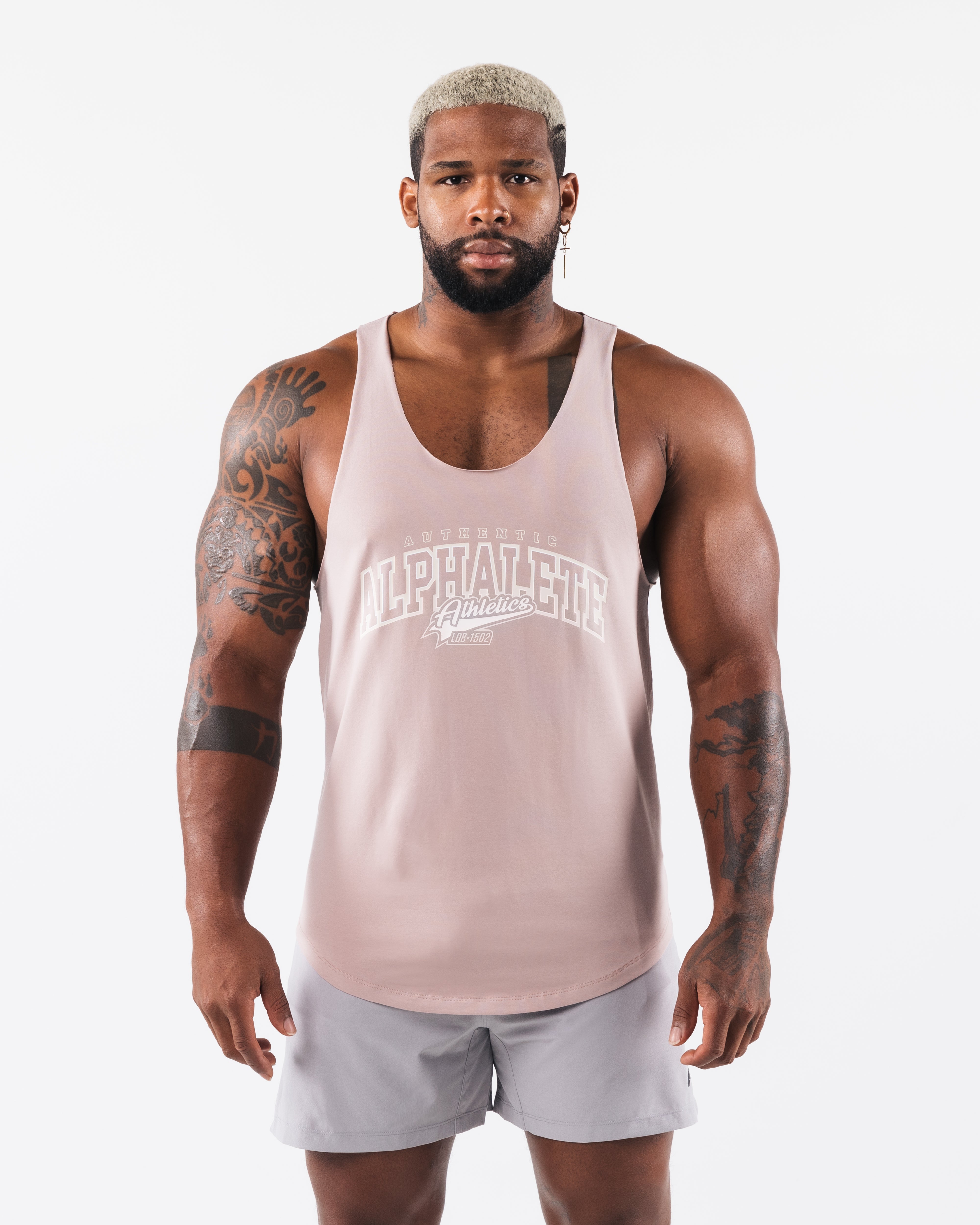 Stadium Raw Cut Tank - Porcelain – Alphalete Athletics UK